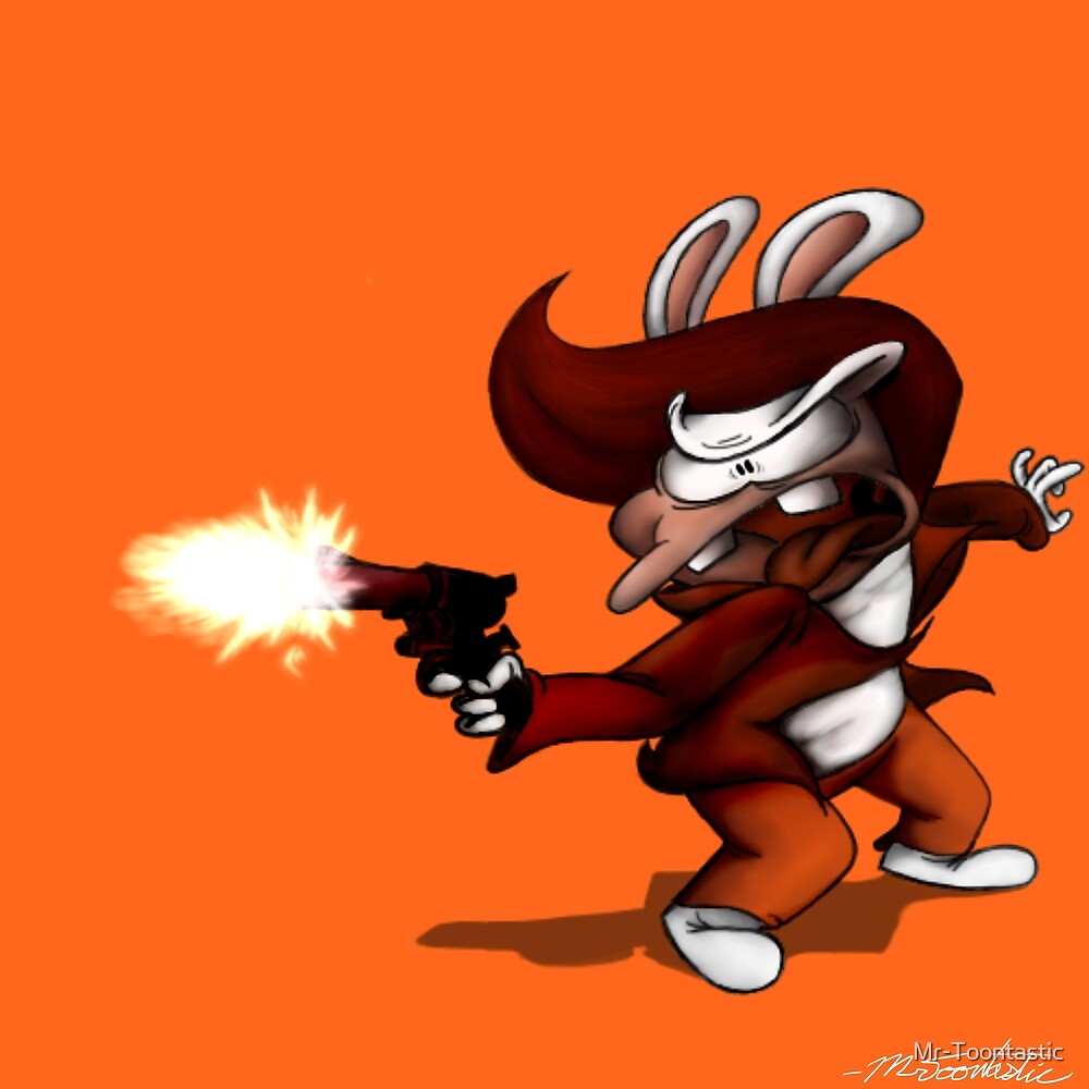 "The Gunslinger Bunny" by Mr-Toontastic | Redbubble