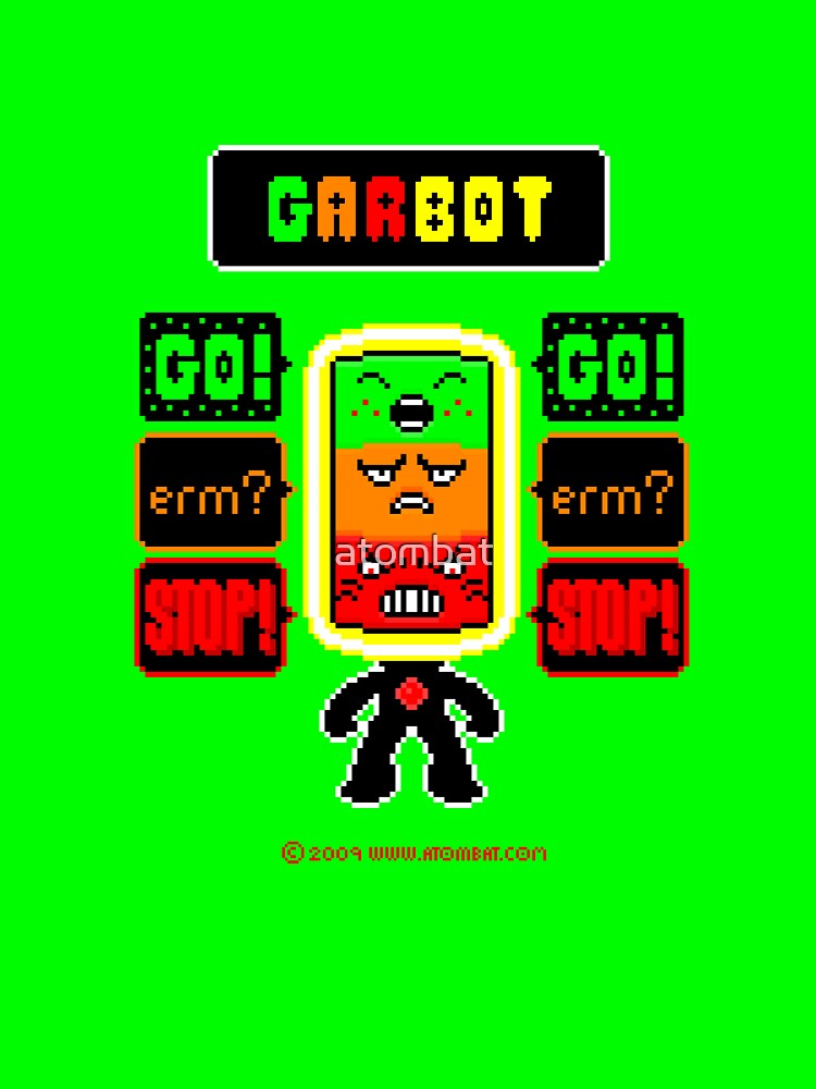 "GARBOT Green Background" by atombat | Redbubble