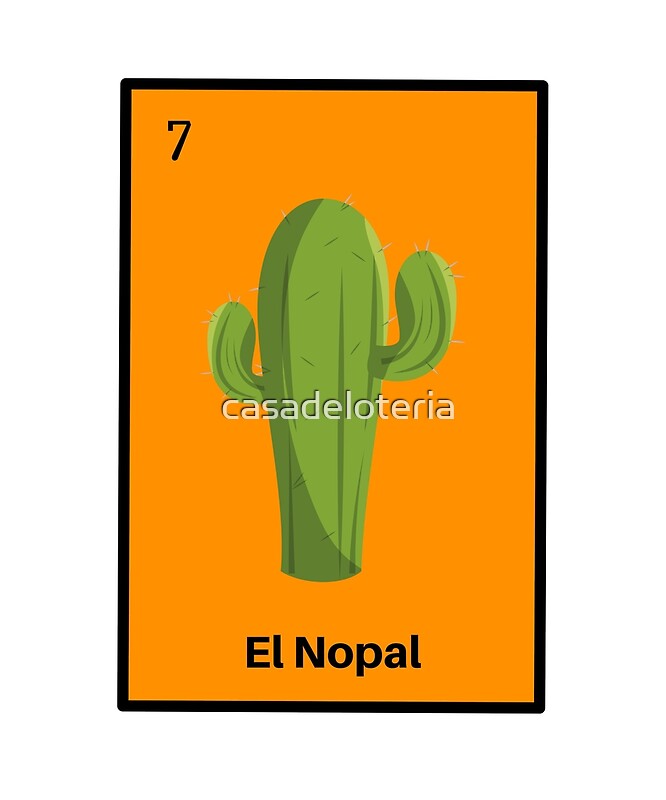"El Nopal Cacti Cactus Mexican Loteria Bingo Card Tarot Card" by ...