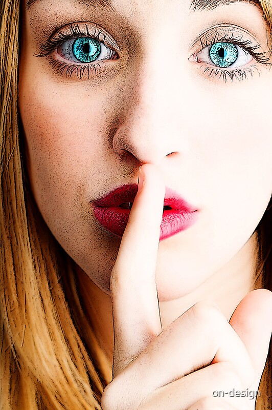 "shhh face" by on-design | Redbubble