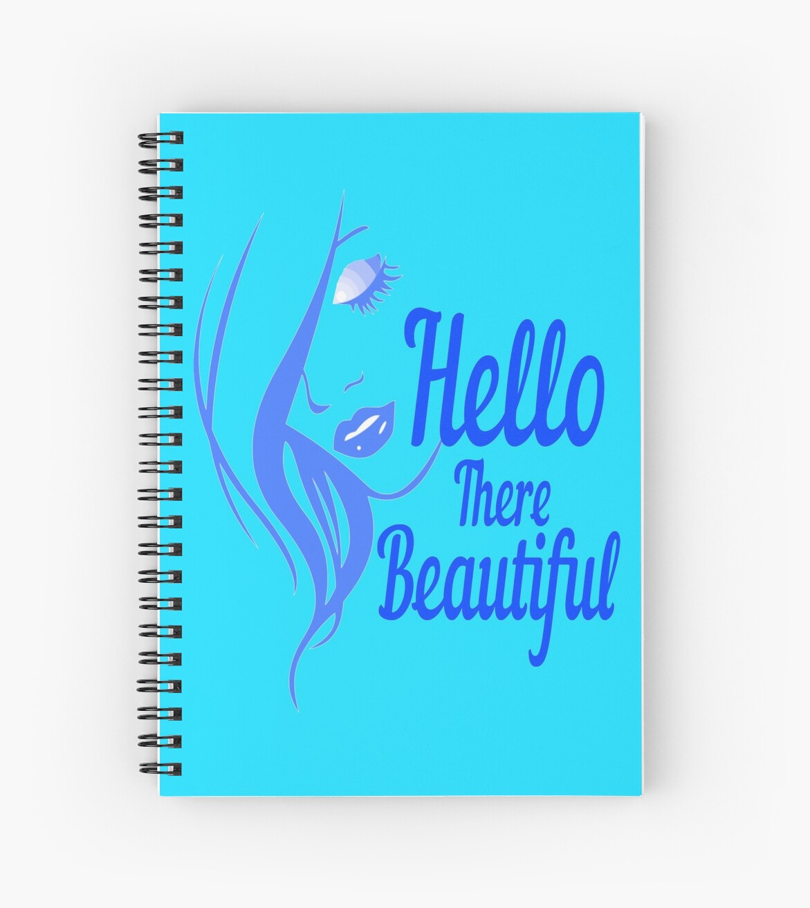 "Hello There Beautiful Lovely Lady Face Typography, RDSSG" Spiral ...