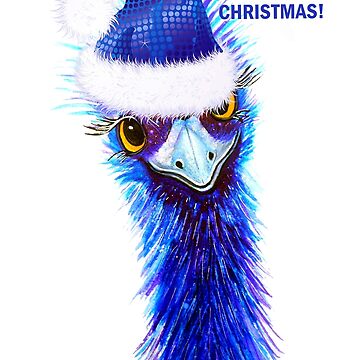 "Christmas Emu" Kids T-Shirt for Sale by Linda Callaghan | Redbubble