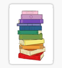 Stack Of Books Stickers | Redbubble