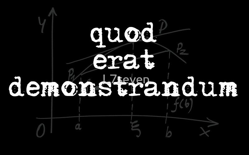 "quod erat demonstrandum latin" by L7seven | Redbubble