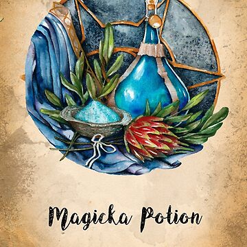 "Magicka Potion and ingredients" Sticker for Sale by Hellodalice ...