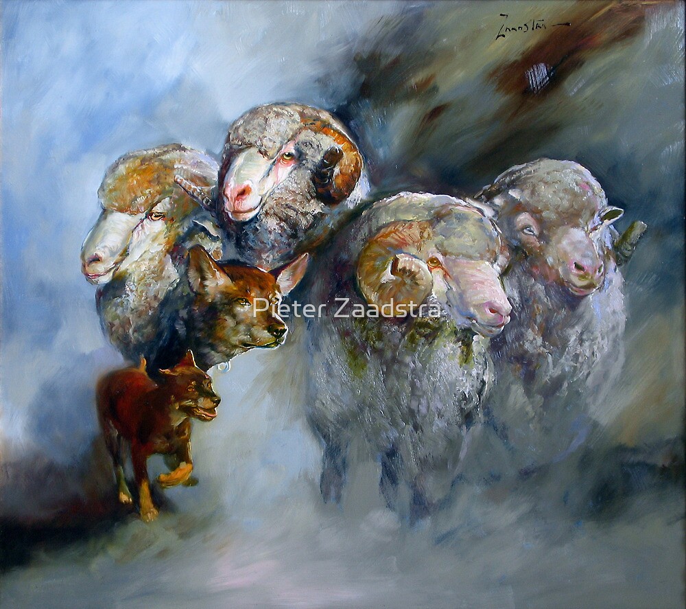 "Kelpie Sheep Montage - Australian Kelpie Series" by Pieter Zaadstra ...