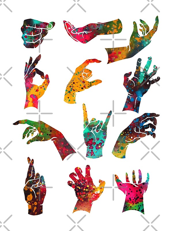 "Hand signs" by erzebetth | Redbubble