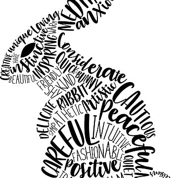 "Black Rabbit Spirit Animal" Sticker for Sale by kjeppson | Redbubble