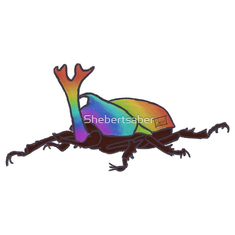 "Gay Pride Beetle" by Shebertsaber | Redbubble