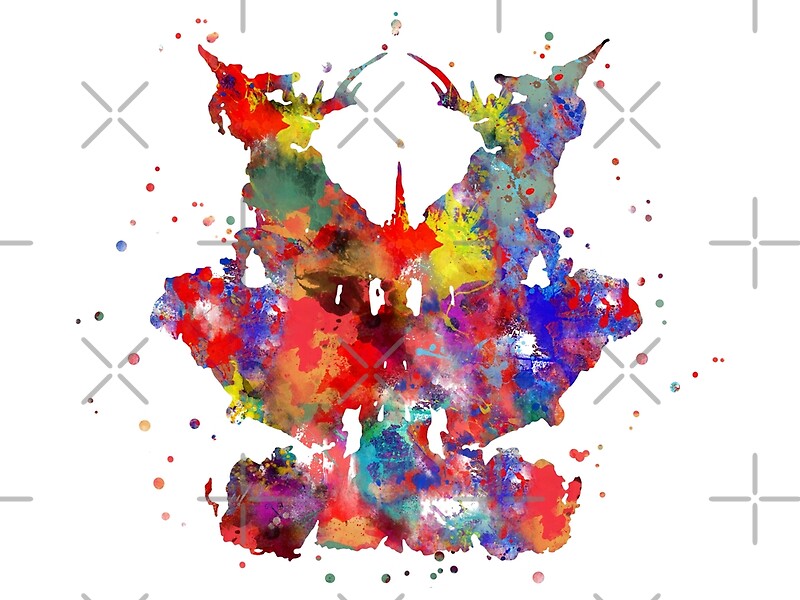 "Rorschach, watercolor Rorschach, card 9" by Rosaliartbook | Redbubble