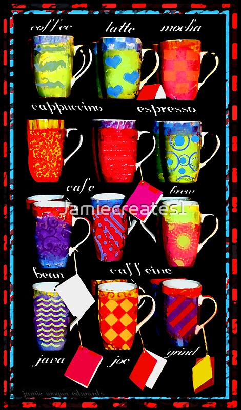 "Abstract Coffee Mugs Art" by Jamiecreates1 | Redbubble