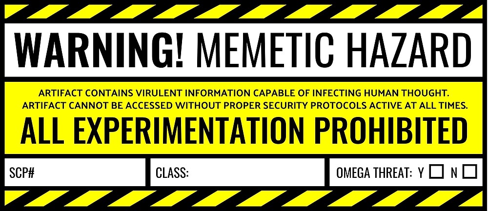 "SCP - Memetic Hazard" by Alex Eylar | Redbubble
