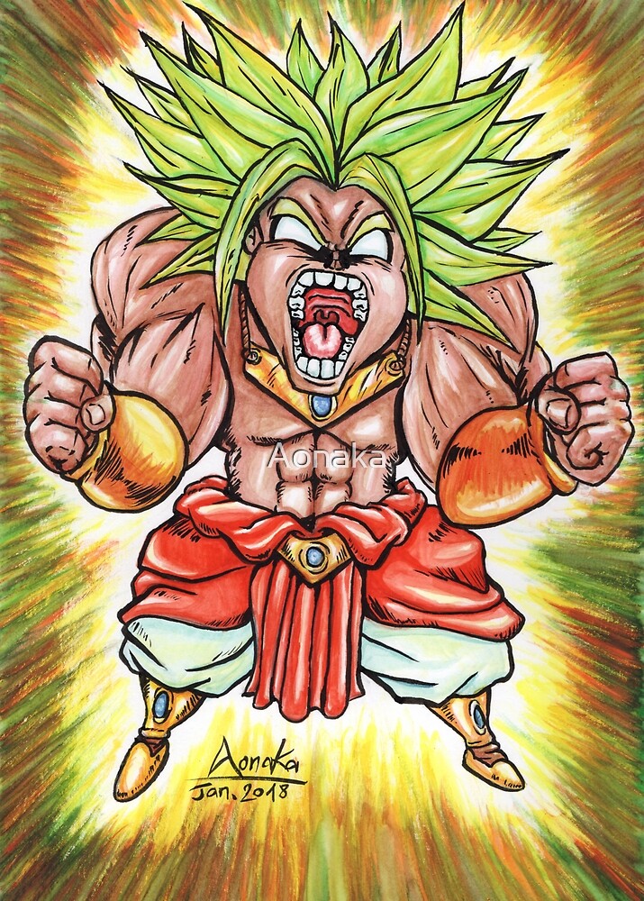 "Fanart Chibi Broly" by Aonaka | Redbubble