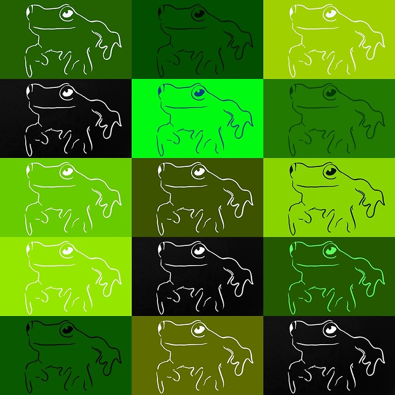 "Green Tree Frogs from Australia, green frogs, frog design, minimalist ...