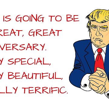 "Trump Anniversary card/sticker, meme greeting cards" Postcard for Sale ...