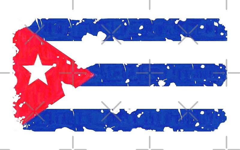 "grundge Stylized cuban flag" by viking75store | Redbubble