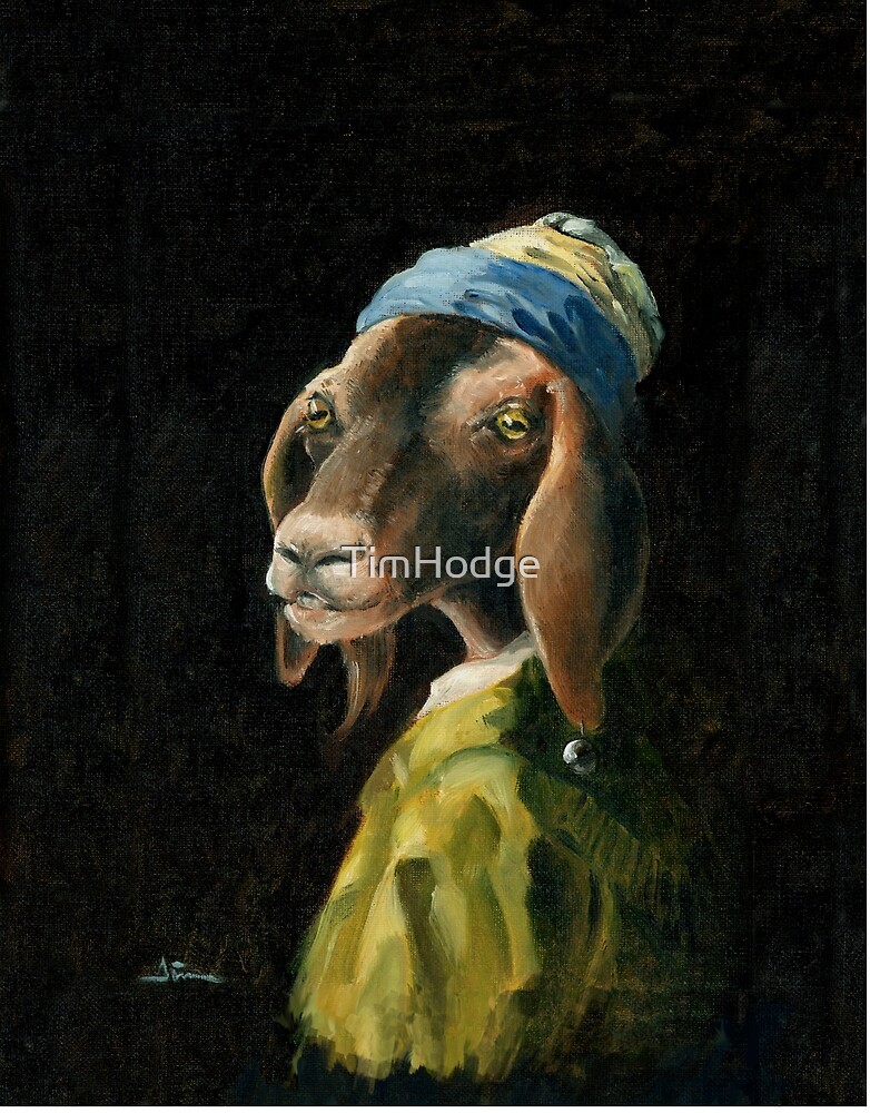 "Goat With the Pearl Earring" by TimHodge | Redbubble