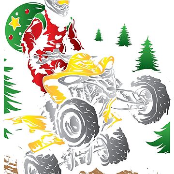 "Santa Riding ATV Christmas Quad" Essential T-Shirt for Sale by ...