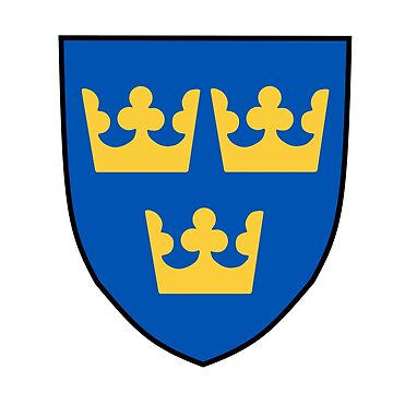 "Swedish Tri-Crown" Sticker for Sale by Devotee1973 | Redbubble