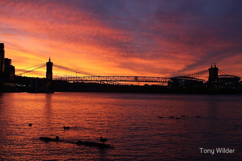"Cincinnati Sunset" by Tony Wilder | Redbubble