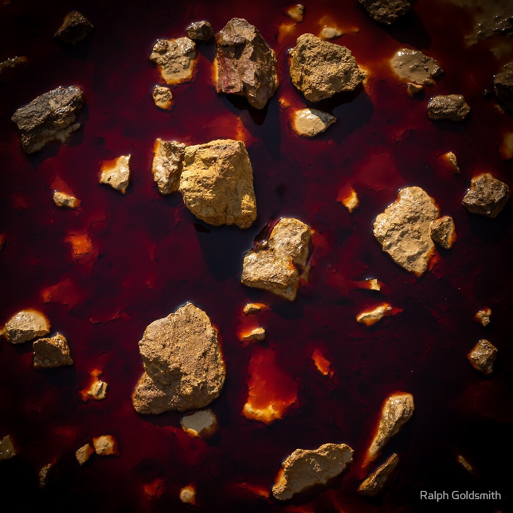 "Rocks in a Blood Red Pool" by Ralph Goldsmith | Redbubble
