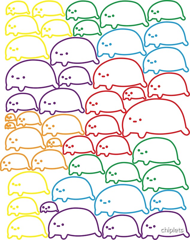 "Rainbow blob pattern" by chiplets | Redbubble
