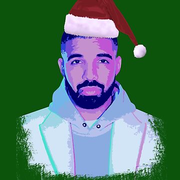 "Funny Christmas Drake Drizzy Santa Hat Xmas Holidays " Art Board Print ...
