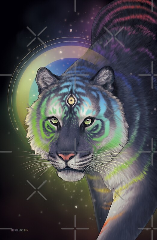 "Prism Tiger" by Jenny Parks | Redbubble