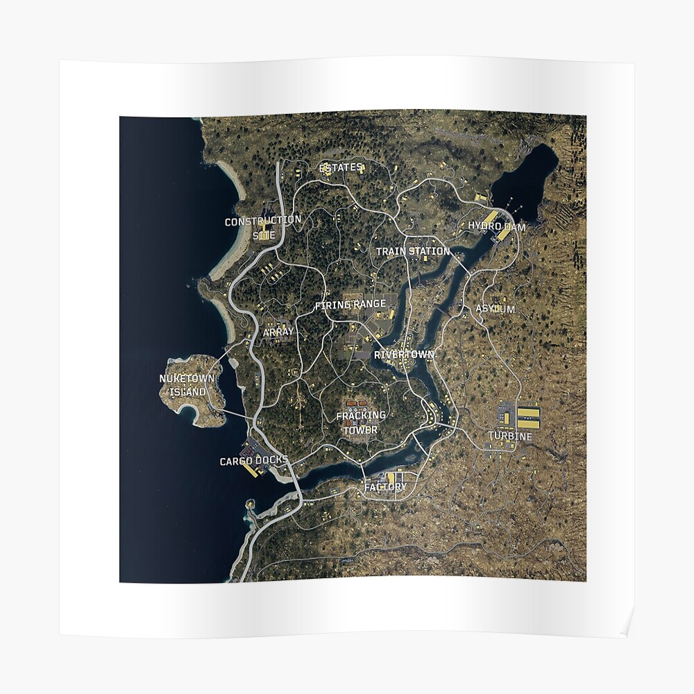"Blackout Map" Poster by appelschaal1 | Redbubble