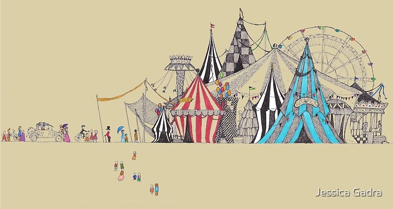 "circus and goers" by Jessica Gadra | Redbubble