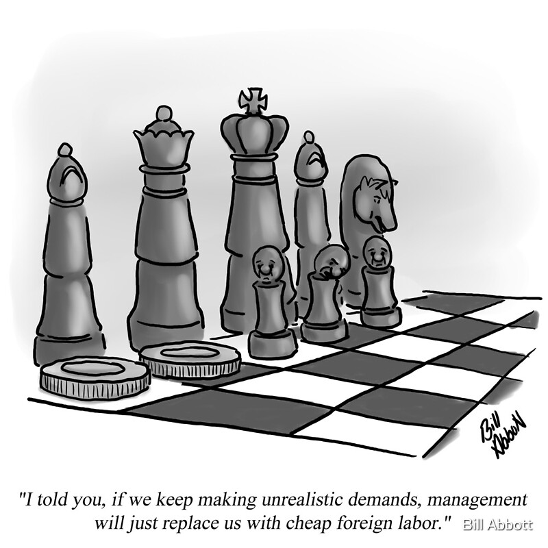 "Funny Percenters Chess Checkers Cartoon" by Bill Abbott | Redbubble
