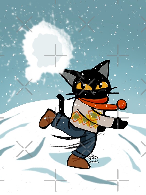 "Snowball fight" by BATKEI | Redbubble