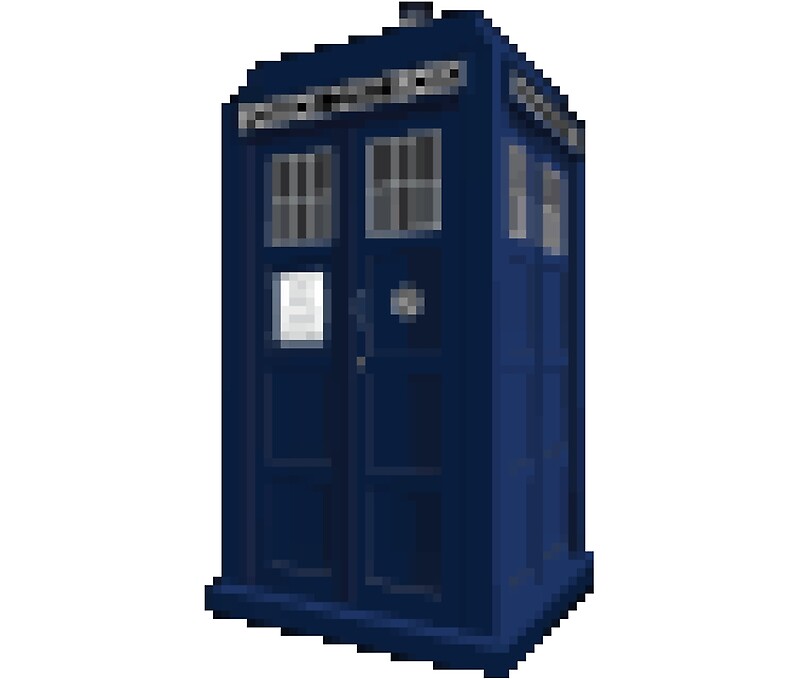 "Pixel Art Time Travel Police Box Sci-Fi Fans" by 8-bit-punks | Redbubble
