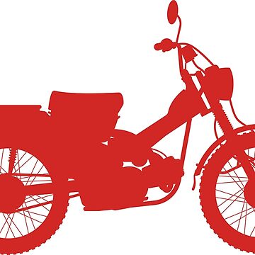 "Honda CT110 Postie Bike - Red Silhouette " Sticker for Sale by StudioFloyd | Redbubble