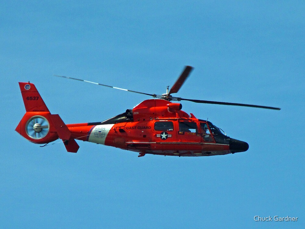 " Coast Guard Helicopter Patrolling the Florence, Oregon Coast" by ...