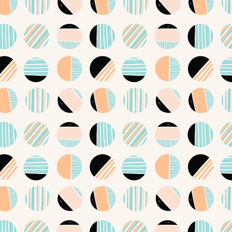 "Mid-Century Modern Circle Pattern" by Merakai | Redbubble