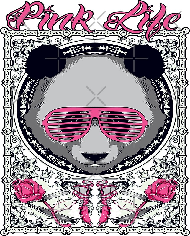 "Pink Life Panda" by leen12 | Redbubble