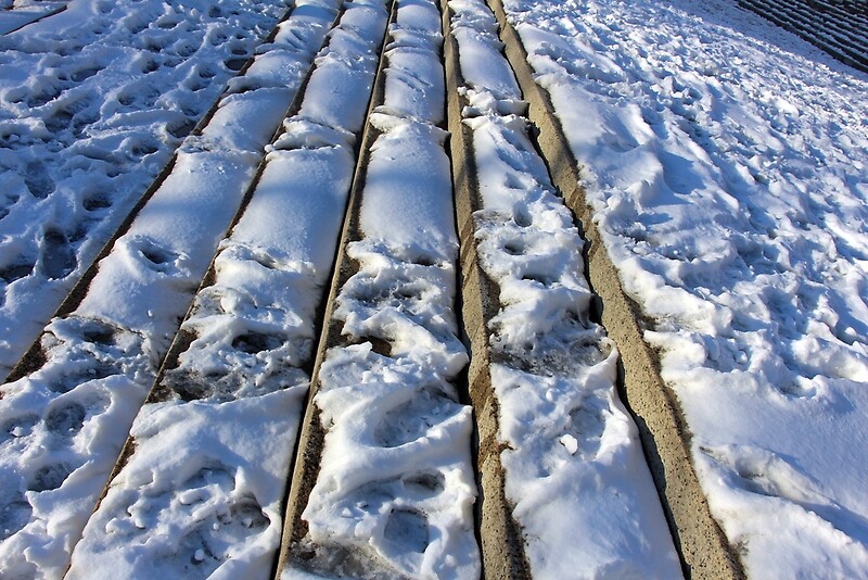 "Trampled Snow Steps" by Cora Wandel | Redbubble