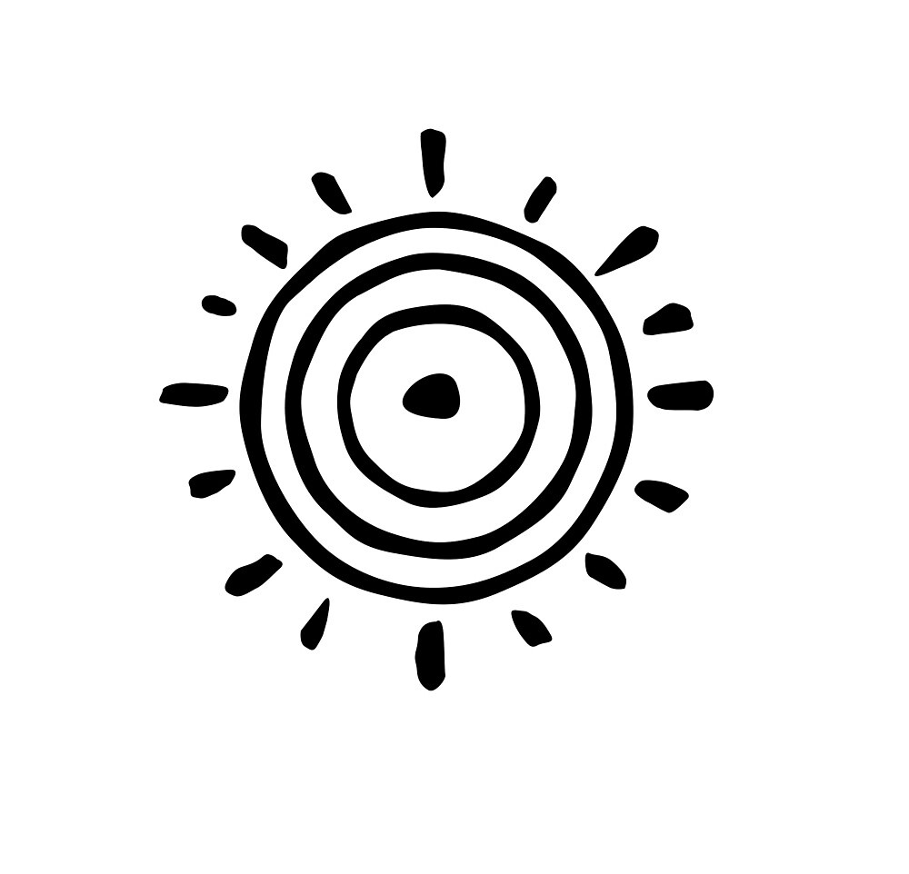 "Paleo Sun Symbol 1 Solid Black" by Symbologee | Redbubble