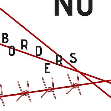 "No Borders" Sticker for Sale by ibossuet | Redbubble