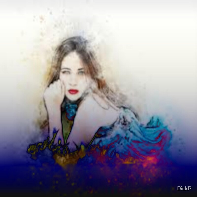 Red Lipstick Girl By Dickp Redbubble
