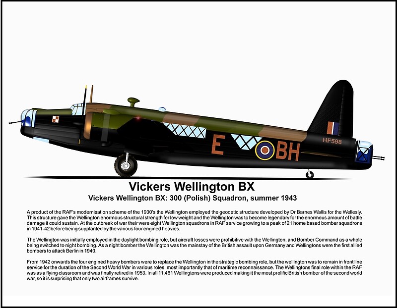 "Vickers Wellington BX Profile" by coldwarwarrior | Redbubble