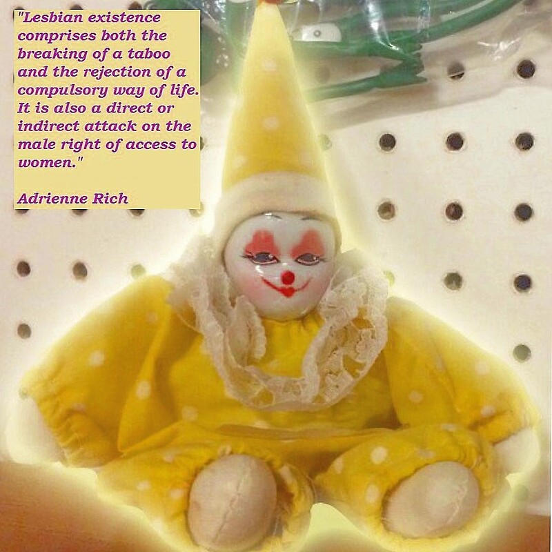 "adrienne rich x small but knowing clown meme" by barfkid | Redbubble