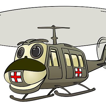 "Medevac Helicopter Cartoon." Sticker for Sale by Scott Hayes | Redbubble
