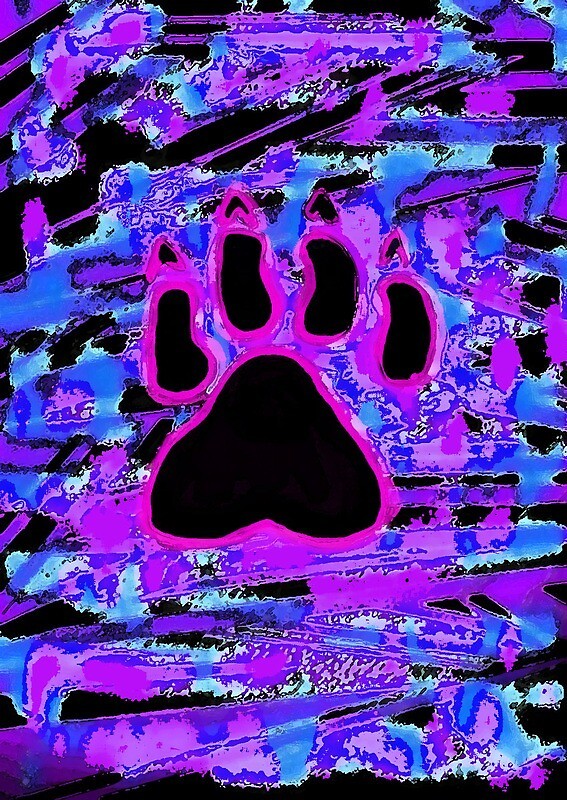 "Paw Print Splatter" by 1drousCre8tions | Redbubble