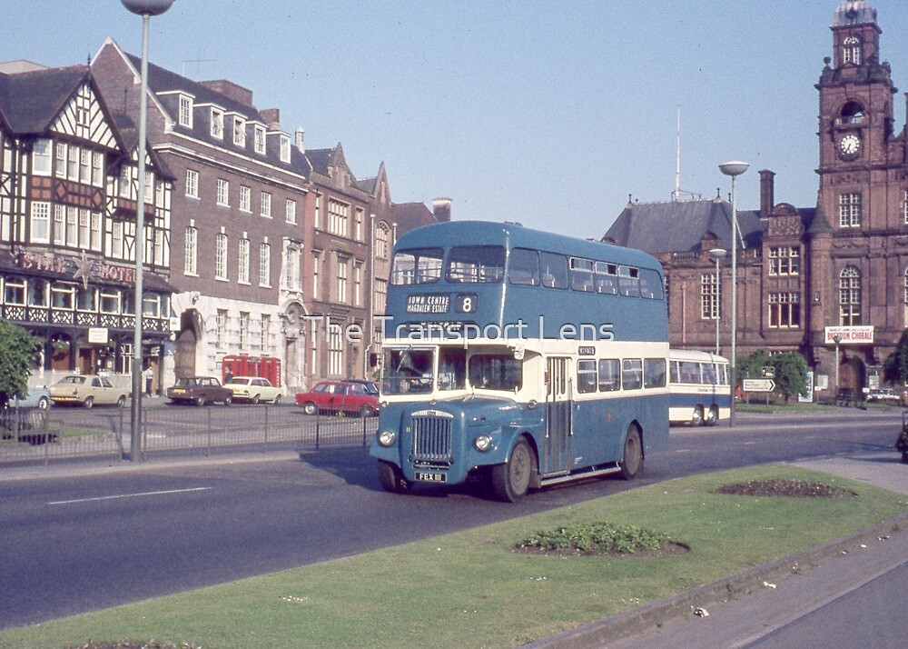 "Classic Blue Double Decker Bus" by The Transport Lens | Redbubble