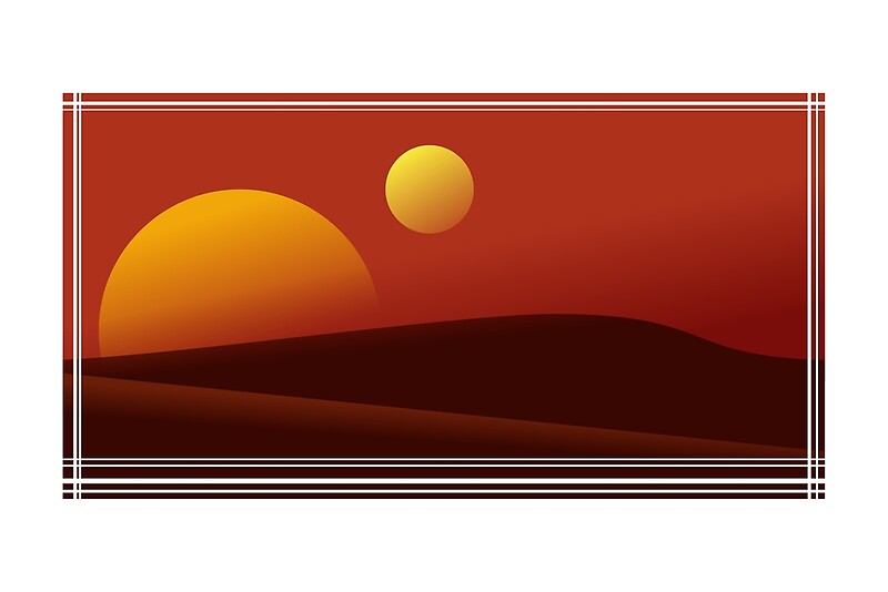 "TATOOINE SUNSET" by yellowmadcat | Redbubble