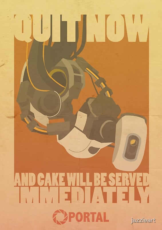 "Portal Propaganda Poster - GLaDOS" by jazzieart | Redbubble