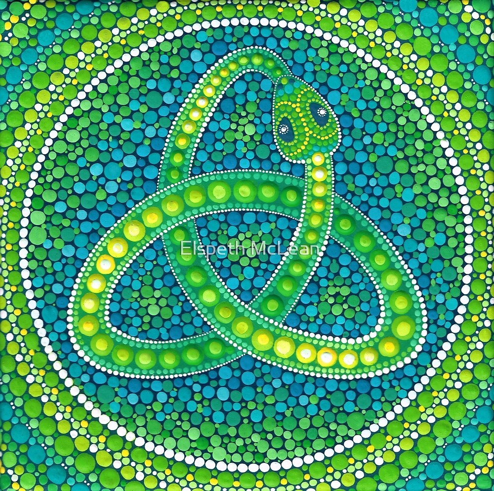 "Green Ouroboros Celtic Snake" by Elspeth McLean | Redbubble