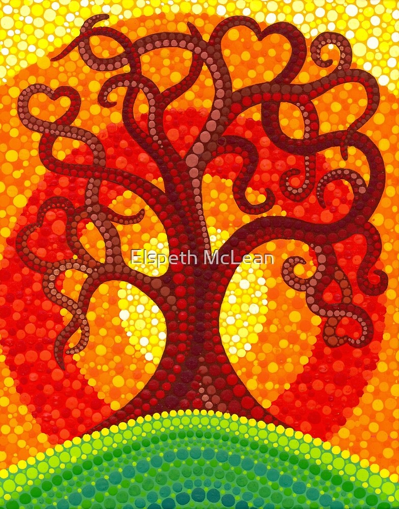 "Autumn Illuminated Tree" by Elspeth McLean | Redbubble